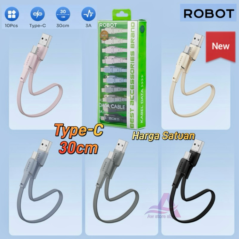 Jual ROBOT RC-30 Kabel data Type C 30cm Kabel Powerbank Usb C Fast ...