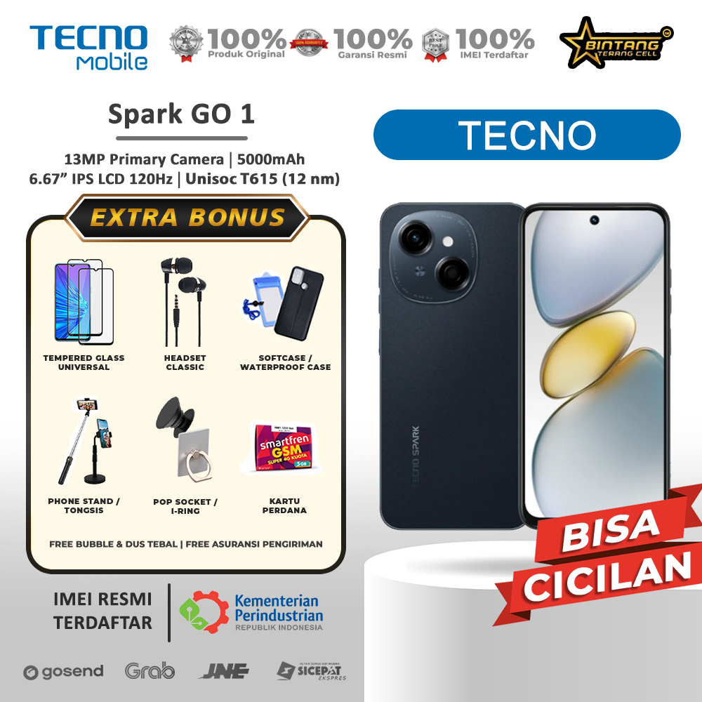 Jual Tecno Spark Go 1 RAM 4/64GB - 4/128GB Garansi Resmi | Shopee Indonesia