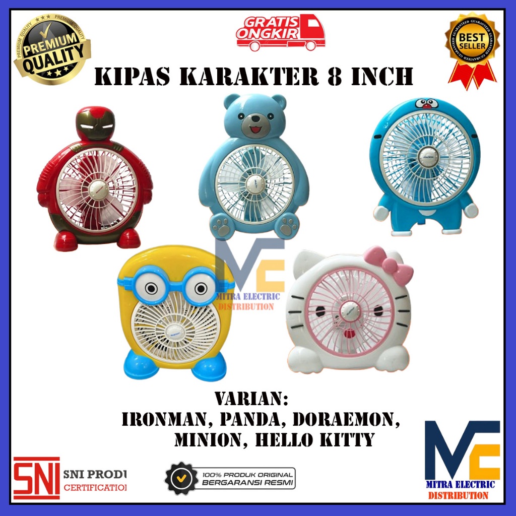 Jual KIPAS ANGIN MEJA KIPAS KARAKTER BOX FAN SELECTRON BODY BESAR JUMBO ...