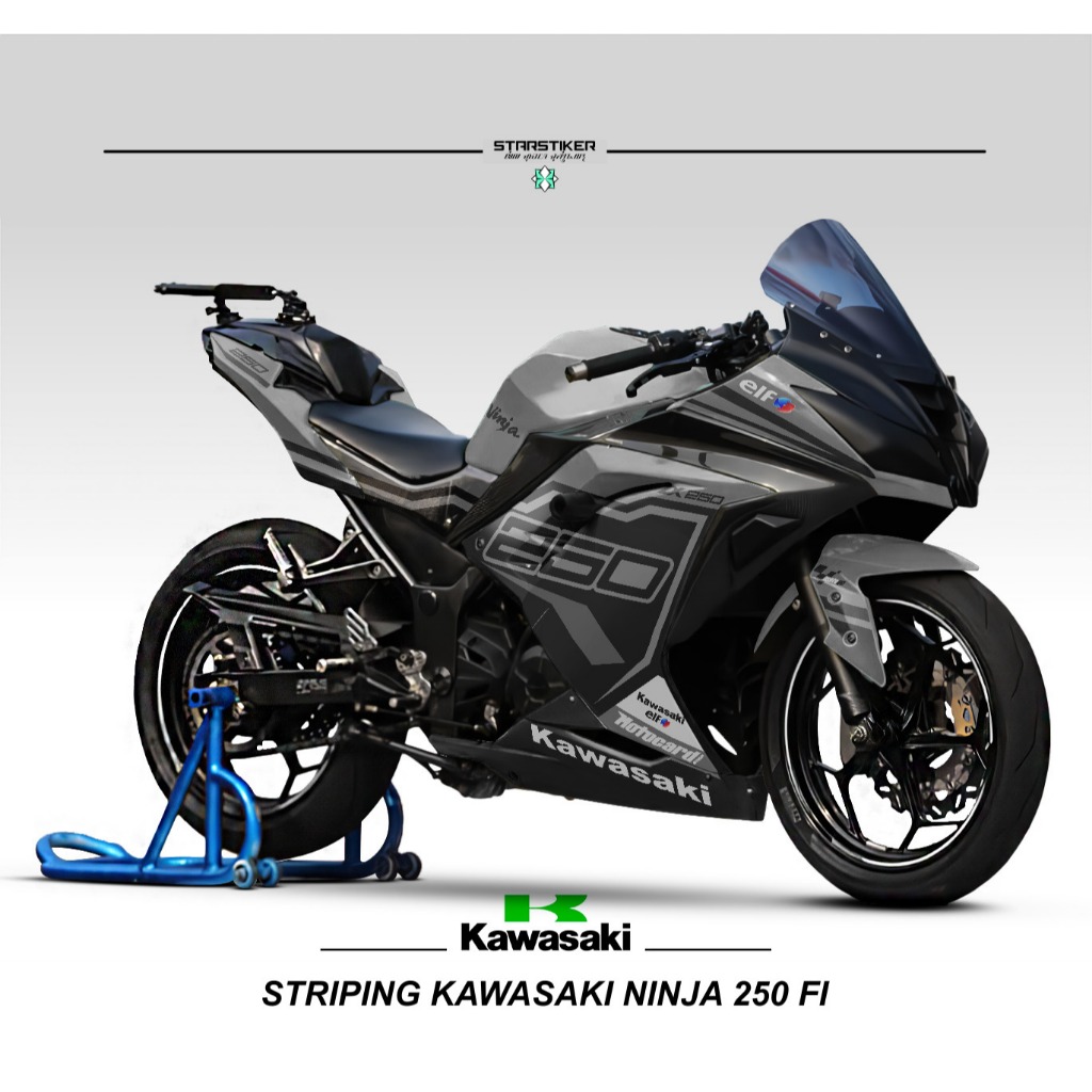 Jual decals semifull ninja 250 FI / Motif 22 /Sticker/variasi motor ...