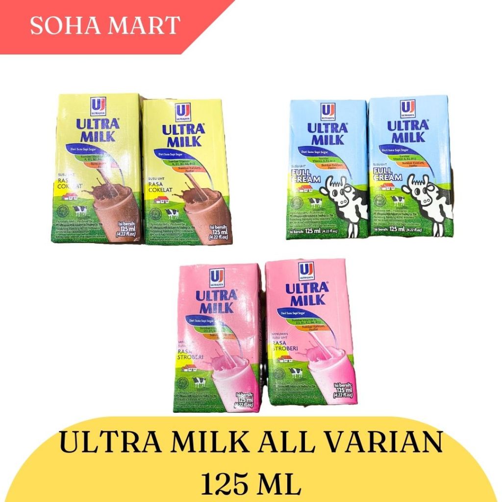 Jual Soha Mart Ultra Milk All Varian (125ml) | Shopee Indonesia