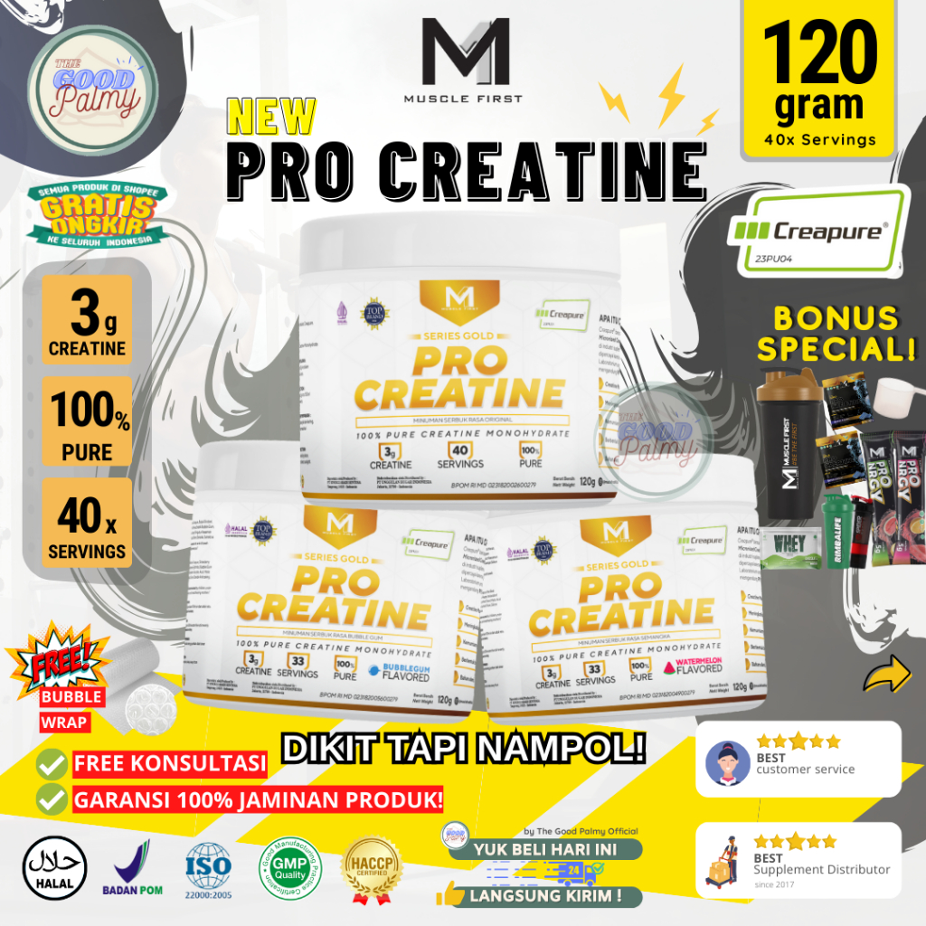 Jual MUSCLE FIRST Pro Creatine Creapure 120gr 40 Servings - Menambah ...