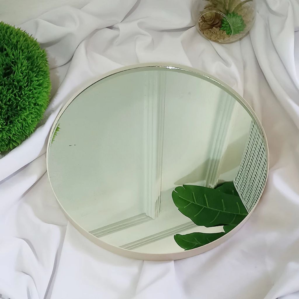 Jual Cermin bundar bulat Frameless tali gantung kaca dinding aesthetic ...