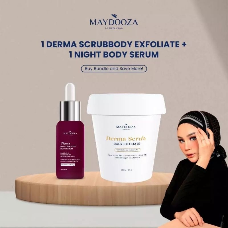 Jual PAKET 2IN 1 BODY SCRUB DAN SERUM MERAH MAYDOOZA | Shopee Indonesia
