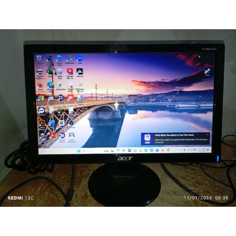 Jual Monitor LED ACER P166HQL 16 inch wide screen normal | Shopee Indonesia