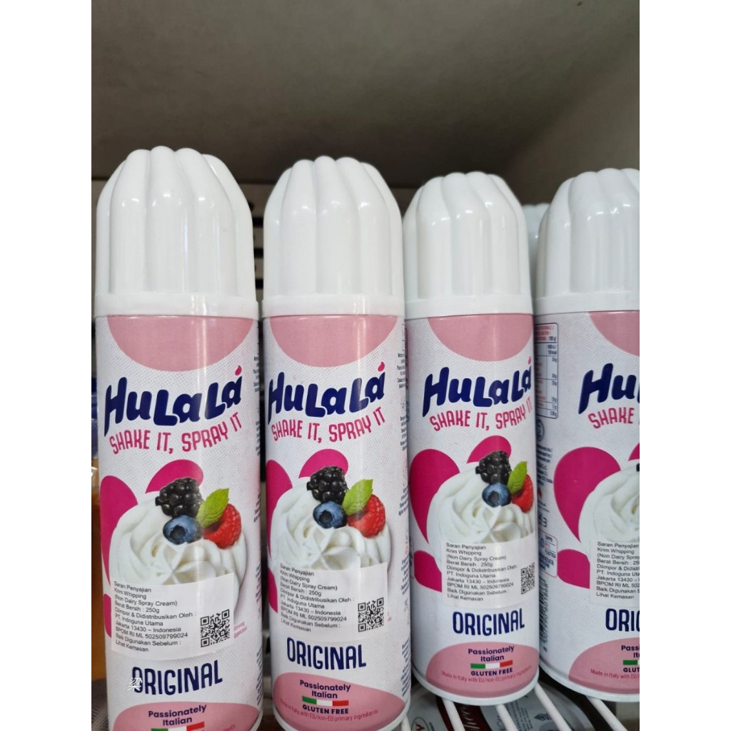 Jual Hulala Whipping Cream Spray 250g Whipped Cream Semprot 250g ...