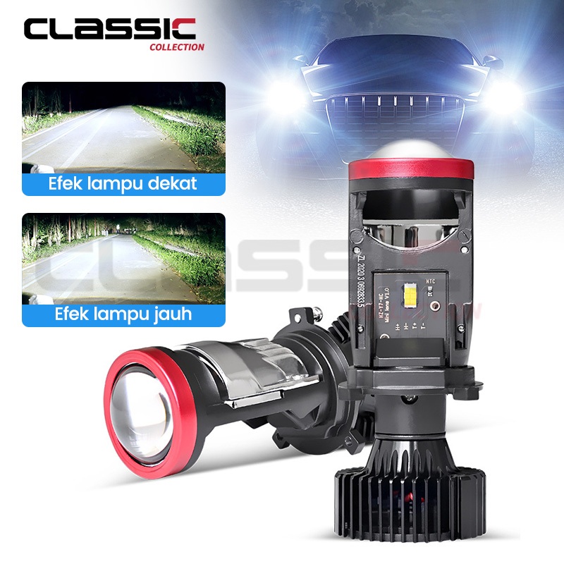 Jual Lampu LED mobil dan motor /h4 mini lens original super terang ...