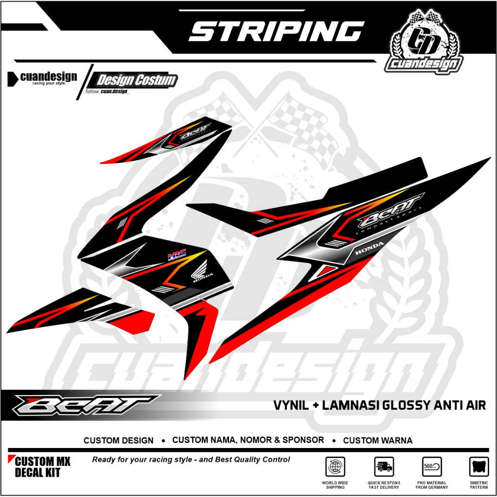 Jual STIKER STRIPING BEAT DELUXE - STREET NEW 2021 2022 2023 2024 CBS ...