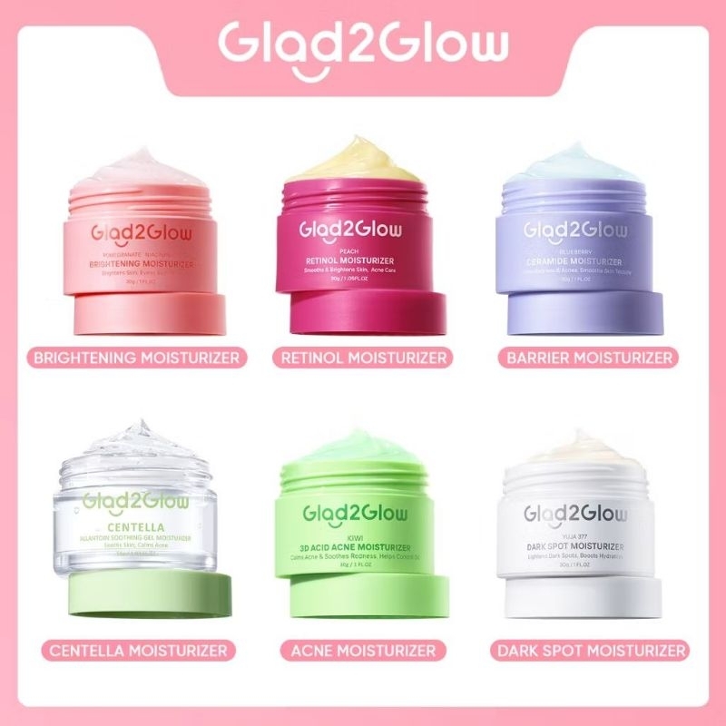 Jual Glad2glow Moisturizer series| g2g brightening| g2g retinol| g2g ...