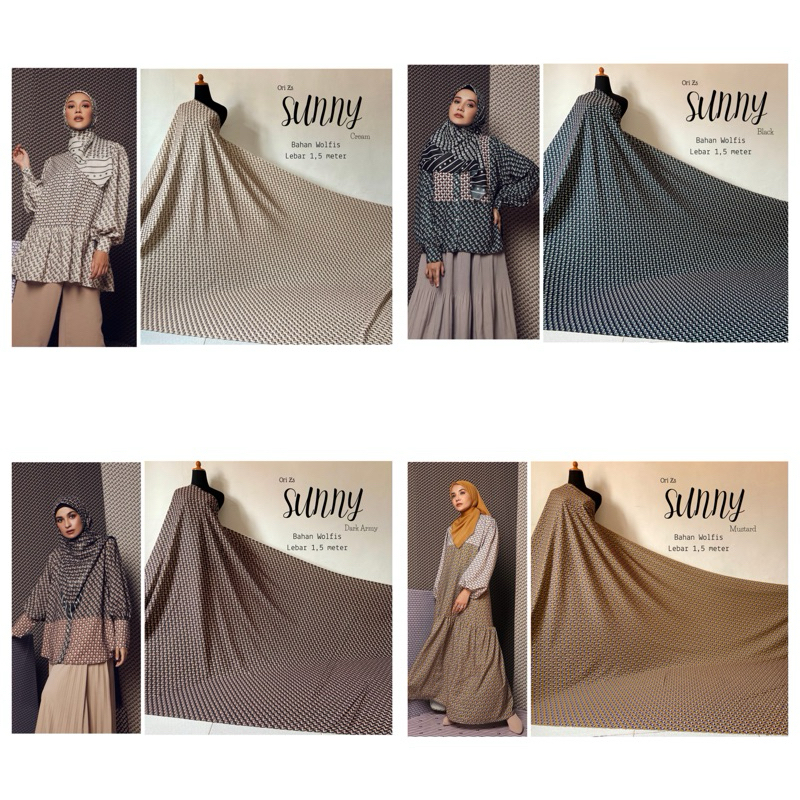 Jual Kain Ori Zaski Sungkar Motif Sunny Bahan Wolfis | Shopee Indonesia