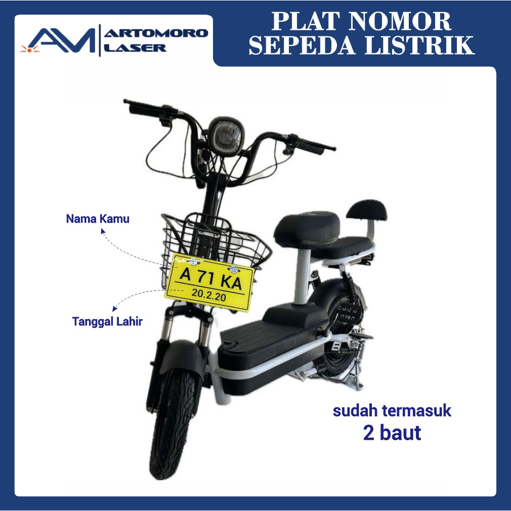 Jual PLAT NOMOR SEPEDA LISTRIK AKRILIK CUSTOM | Shopee Indonesia