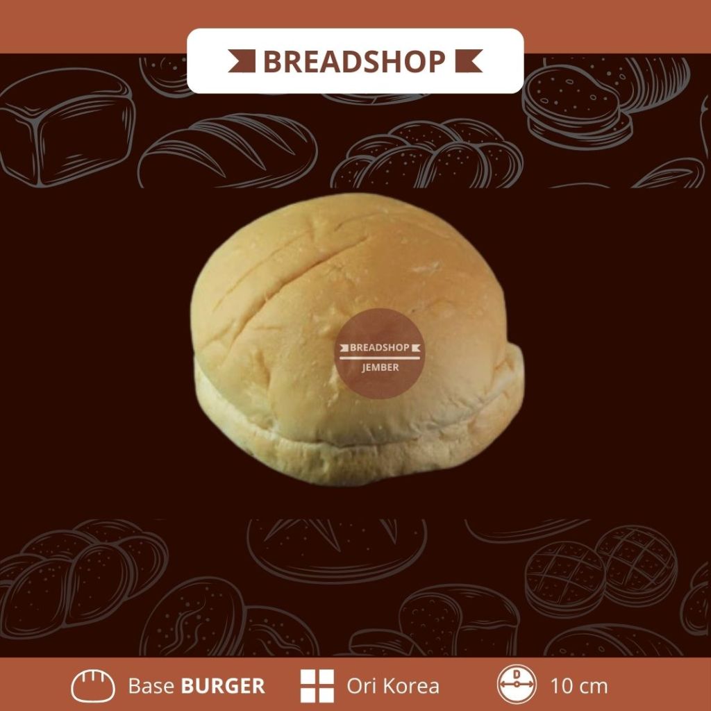 Jual BREADSHOP ROTI BURGER KOREA 10 CM | BASE BURGER 10 CM KOREAN | Shopee Indonesia