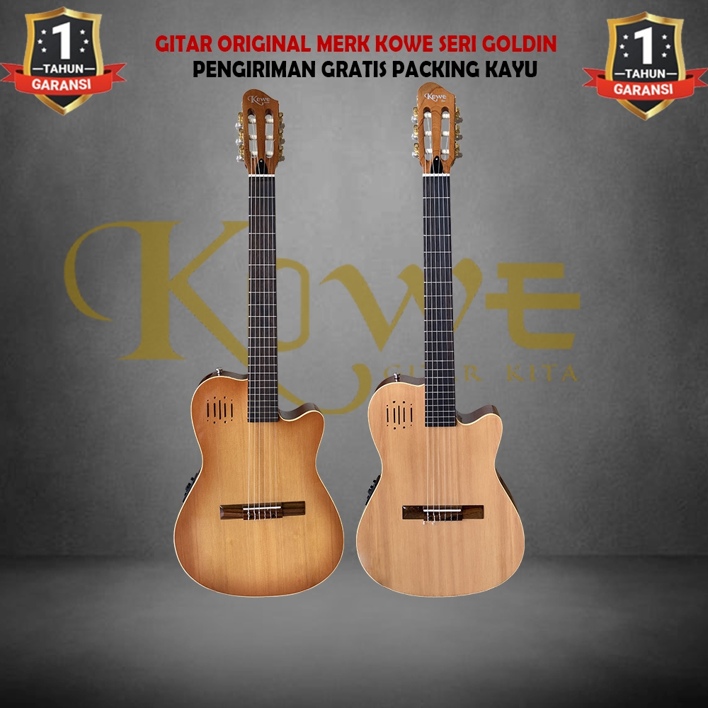 Jual Gitar Akustik Elektrik Goldin Merk Kowe | Shopee Indonesia