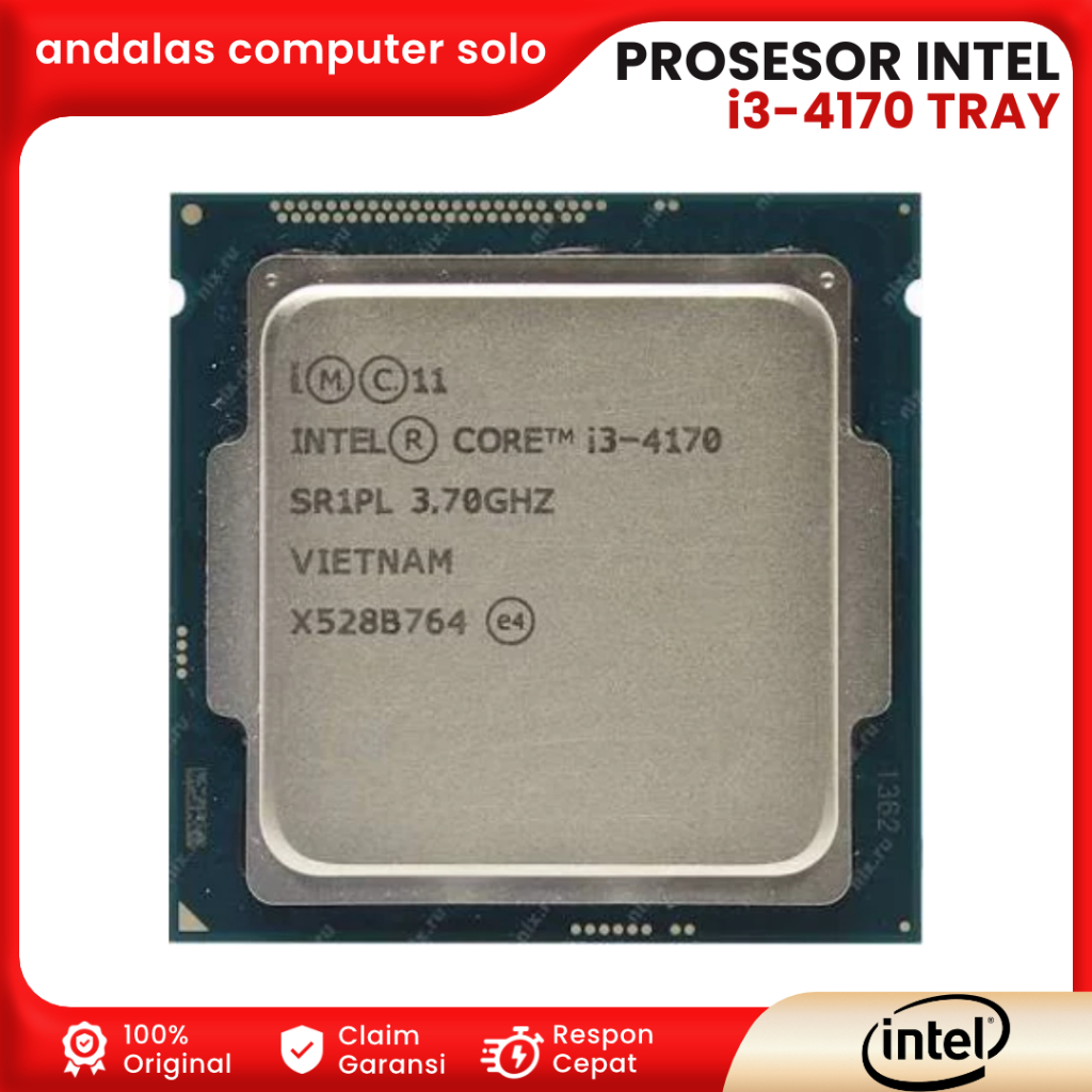 Jual PROCESSOR TRAY INTEL CORE i3-4170 Socket LGA 1150 PROSESOR TRAY ...
