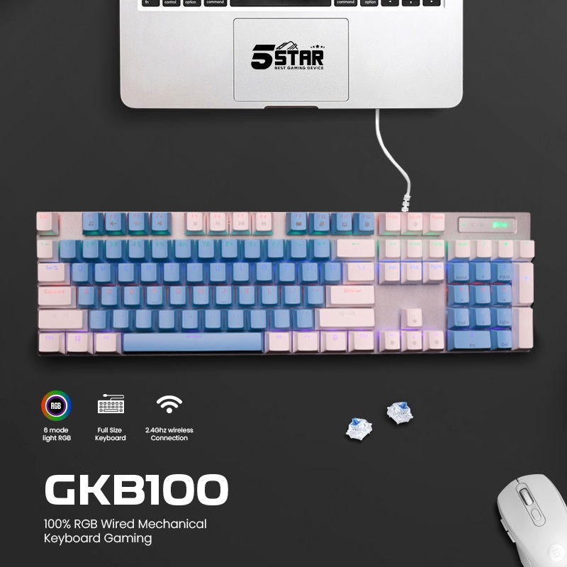Jual 5Star GKB100 Keyboard Gaming Mechanical RGB Anti Ghosting ...