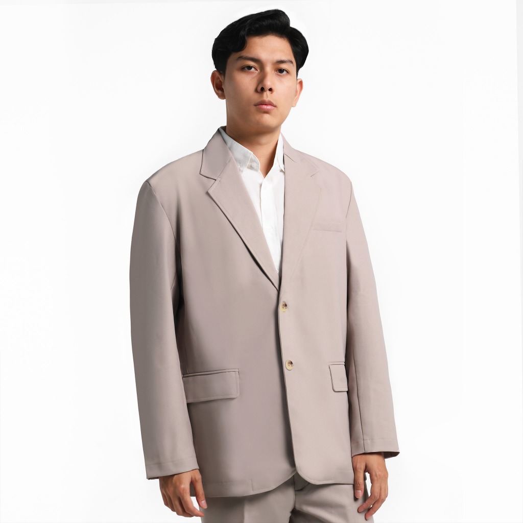 Jual ORCA Jas Blazer Pria Beckett Soft Touch Men Blazer, Beige | Shopee ...