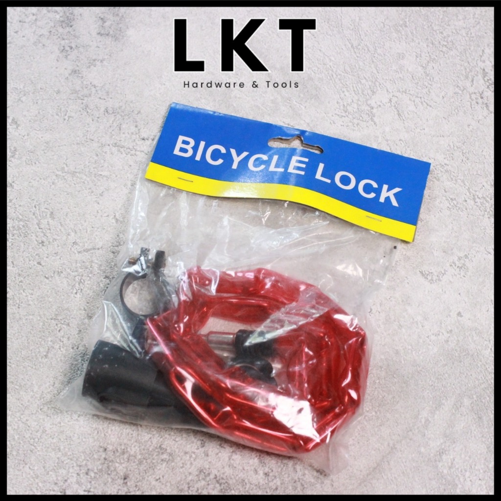 Jual RUSH Gembok Rantai Kunci Sepeda Panjang 60 cm + 2 Kunci - Bicycle ...