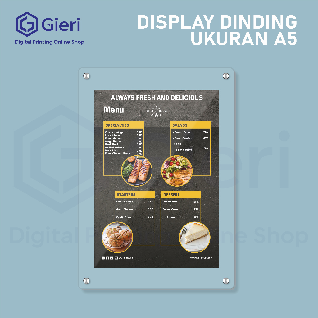 Jual Gieri - Display Dinding Akrilik / Frame Akrilik / Stand Poster ...