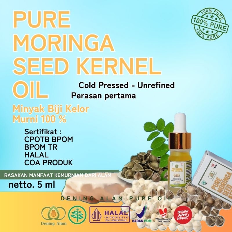 Jual BPOM Moringa seed kernel oil 5 ml - Minyak biji kernel kelor 100 % ...