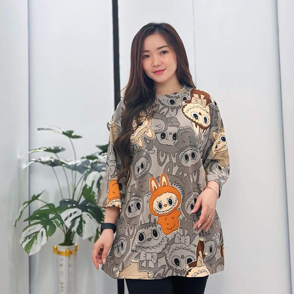 Jual ATASAN WANITA OVERSIZE LD 135 CM KAOS WANITA JUMBO SR5298 ATASAN ...