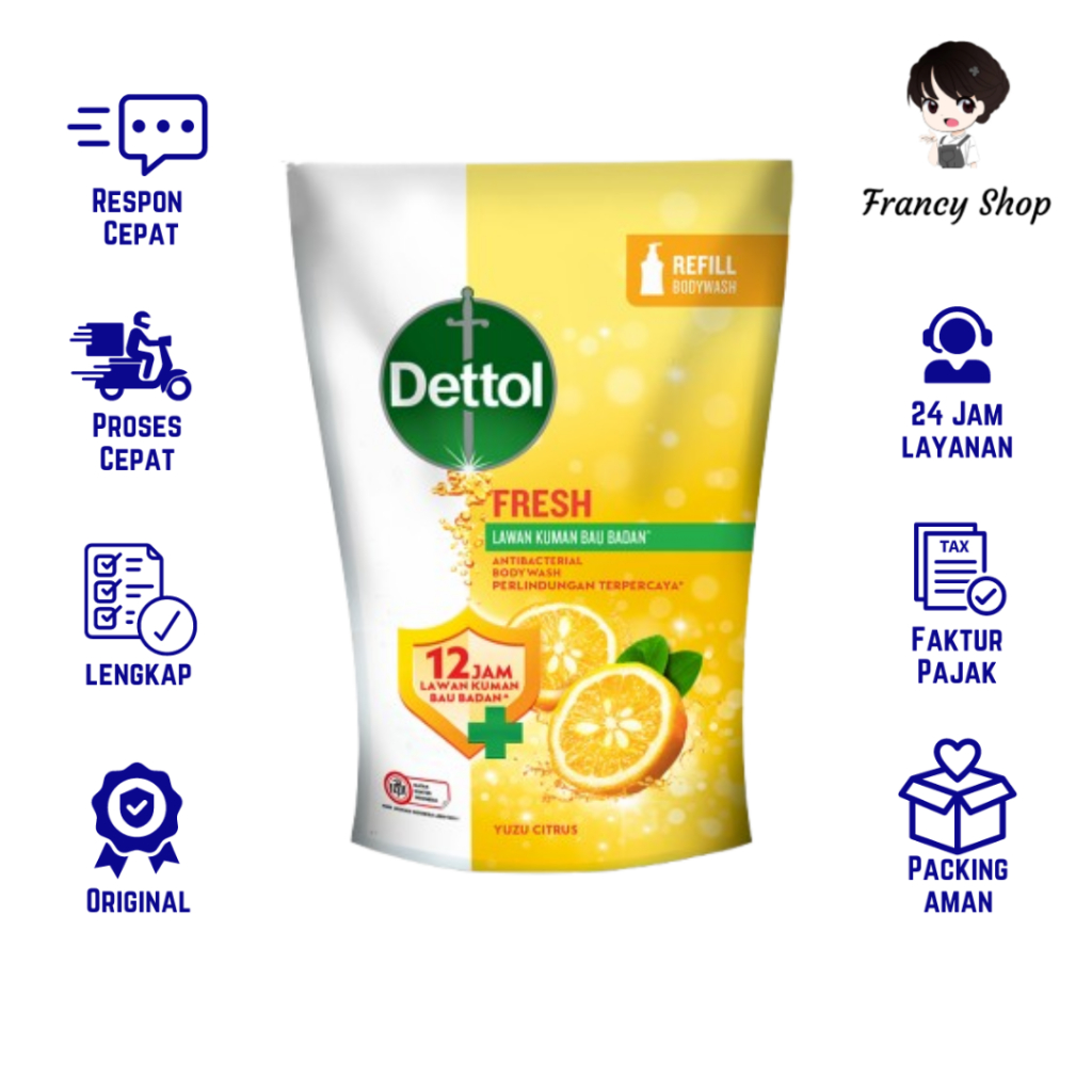 Jual Dettol Body Wash Fresh Kuning Sabun Mandi Cair 200 gr | Shopee ...