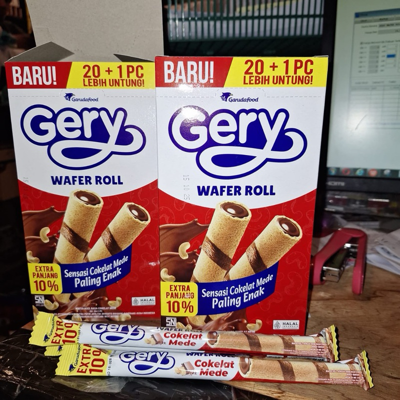 Jual Gery Wafer Roll 15gr cokelat Mede box | Shopee Indonesia