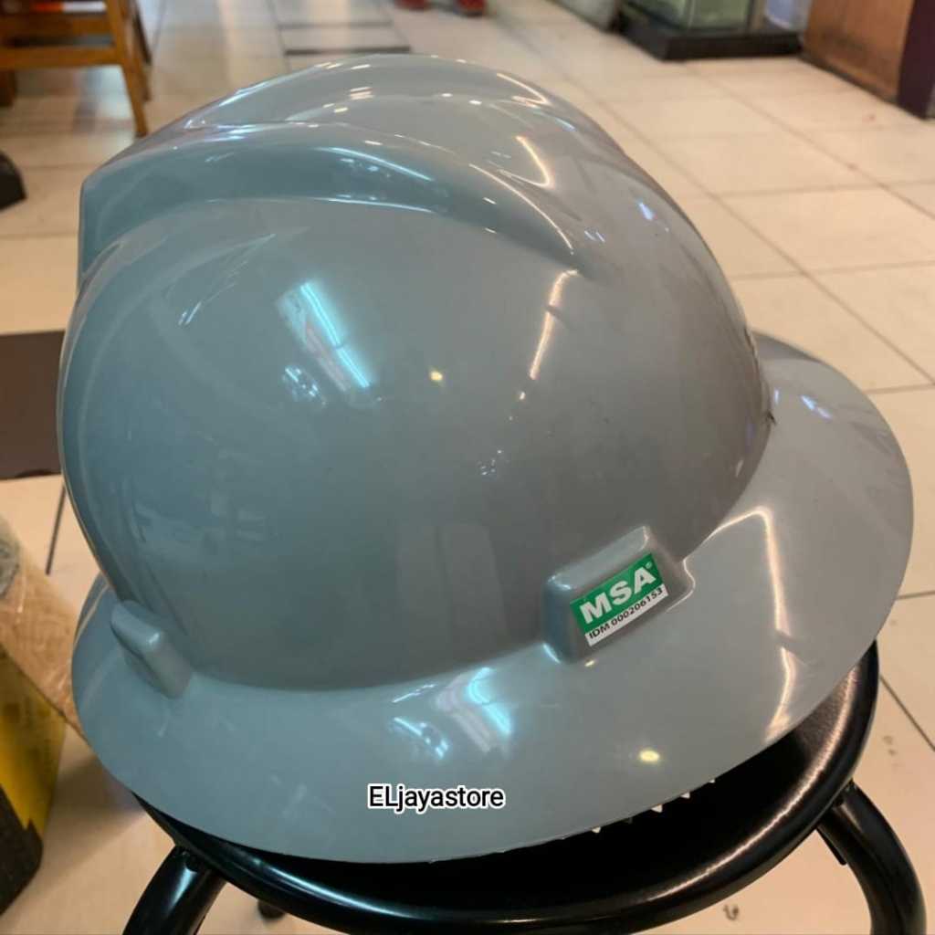 Jual Helm MSA Fullbrim Abu Abu Lokal Fastack - Helm Safety Proyek Abu ...