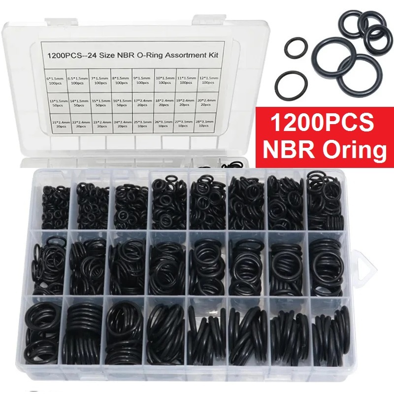Jual Oring Seal Karet Rubber O ring Assortment Tightening Gasket Paket Kit 1200 Pcs HNBR Sil ...