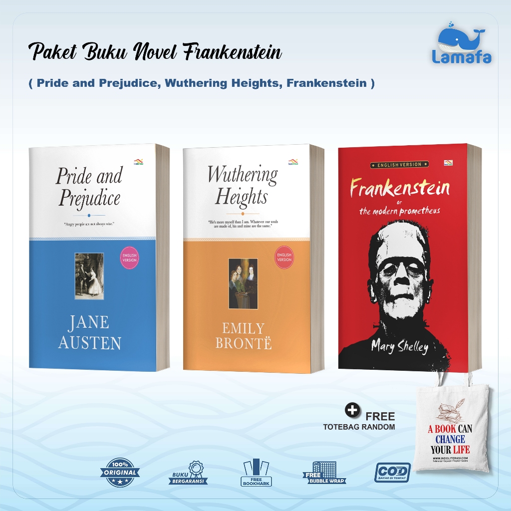 Jual Paket Hemat Buku Novel Frankenstein Pride and Prejudice English ...