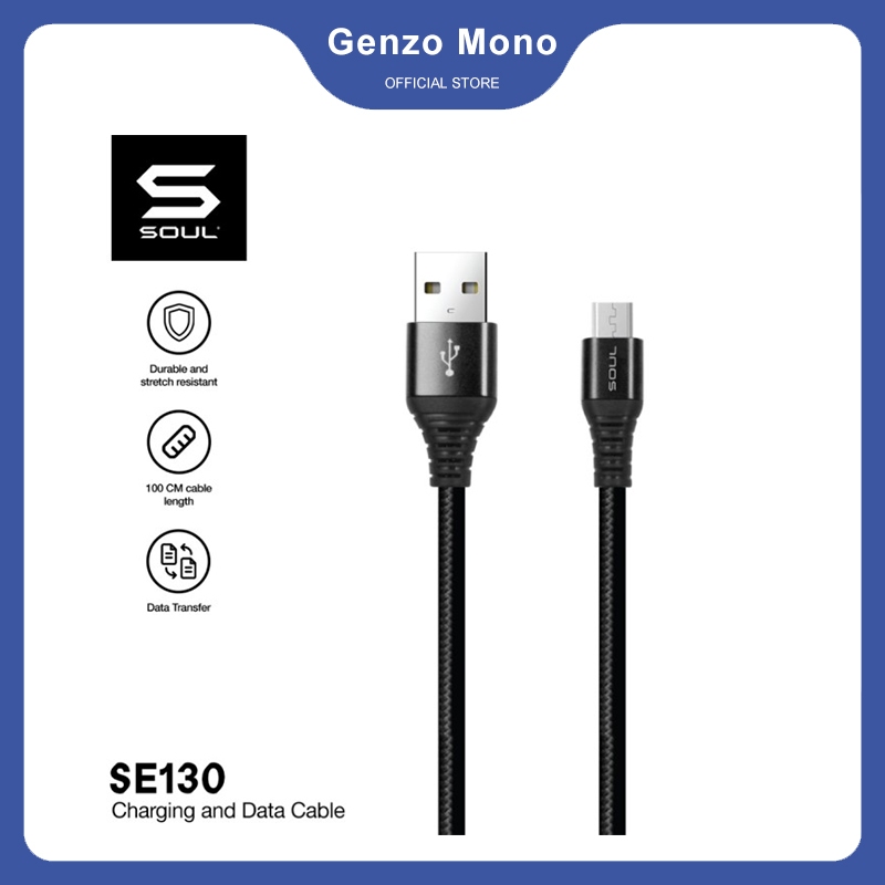 Jual SOUL SE130 Kabel Data Micro-USB 10W Fast Charging 1 Meter Hitam | Shopee Indonesia