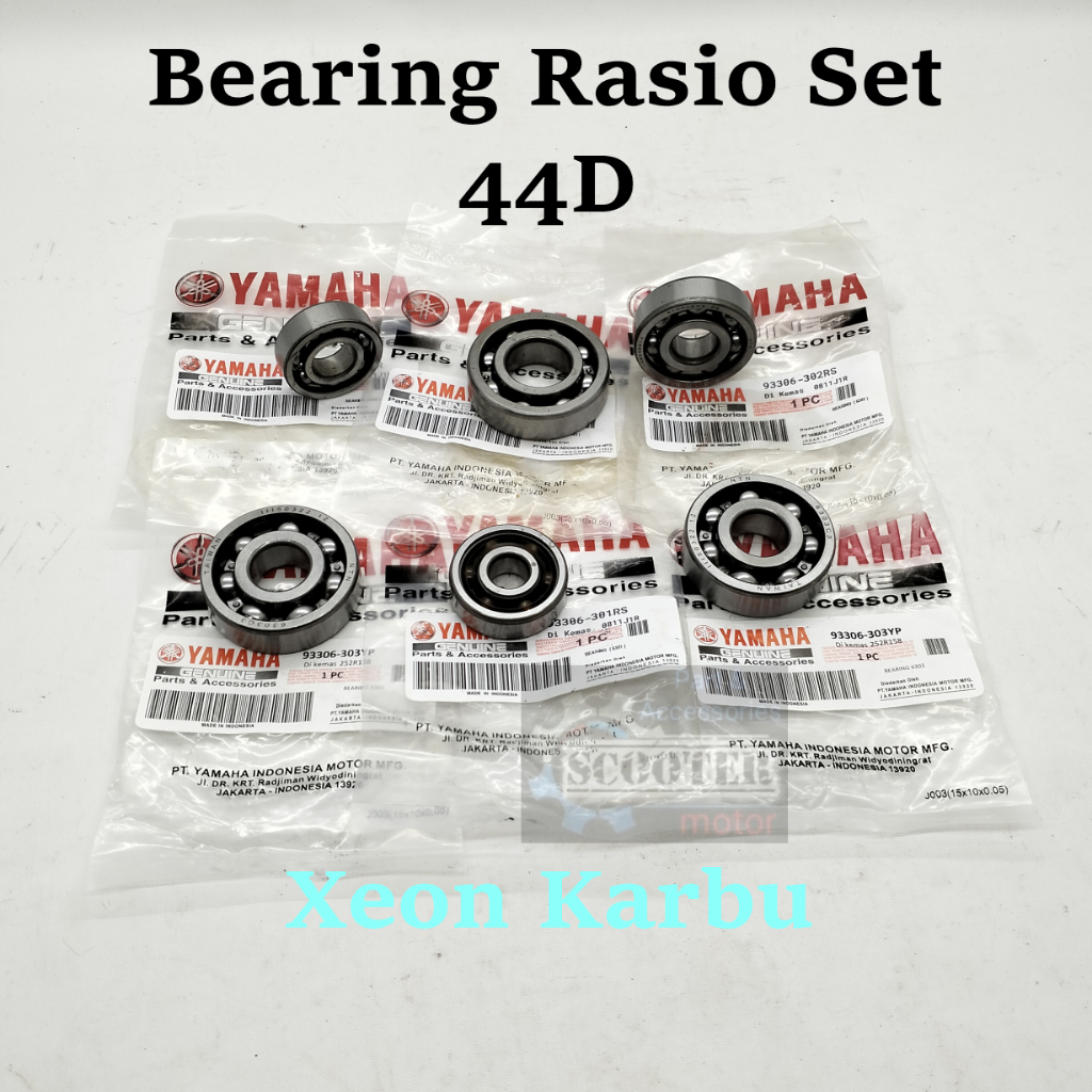 Jual Paket Bearing Rasio Set 44D Yamaha XEON KARBU Kualitas Ori Presisi ...