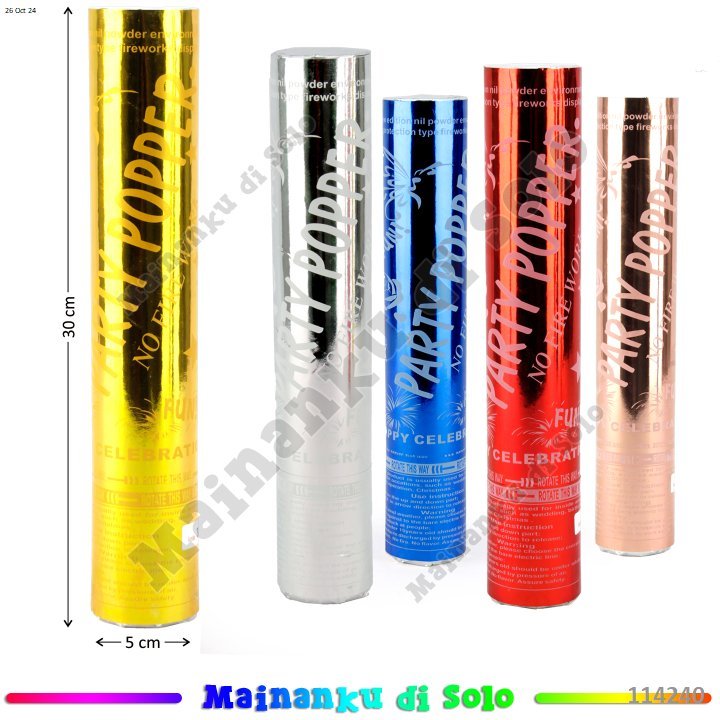 Jual [Mainanku] Konfeti Party Popper Tabung Pesta Warna Random | Shopee ...