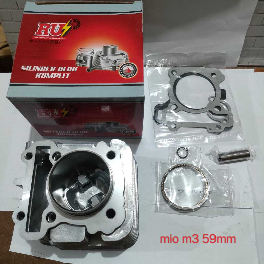 Jual blok seher cylinder block assy MIO M3 59 MM bore up racing blok | Shopee Indonesia