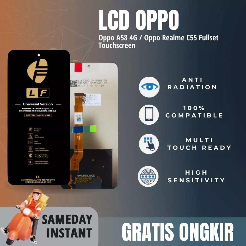 Jual LCD Oppo A58 4G / Oppo Realme C55 Fullset Touchscreen | Shopee ...