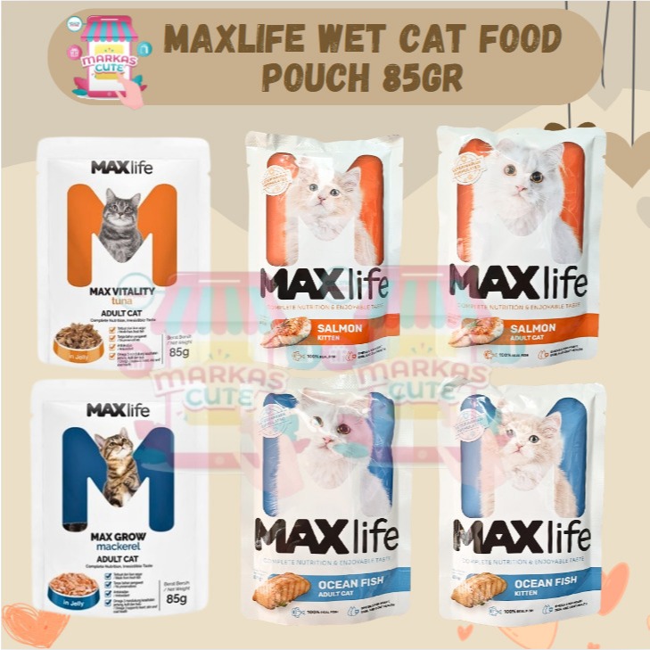 Jual MAXLIFE POUCH Wet Food 85gr for Adult Cat & Kitten - Makanan ...