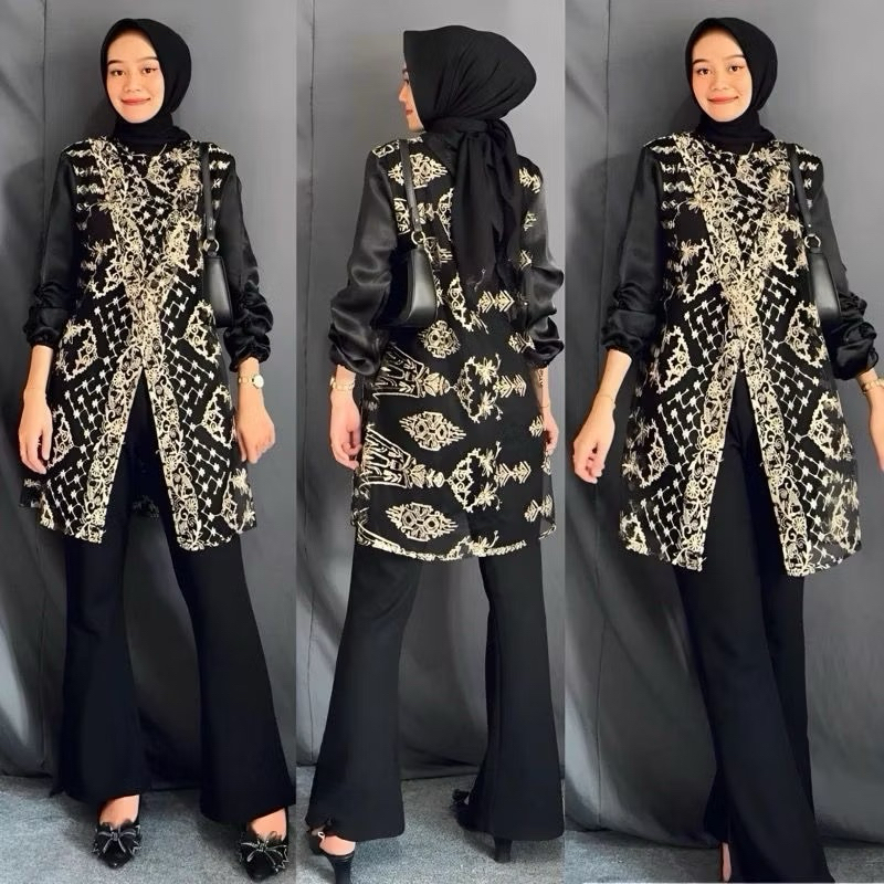 Jual Zize Outer Brukat Organza Full payet /Tunik Brukat/ Baju Hari Raya ...
