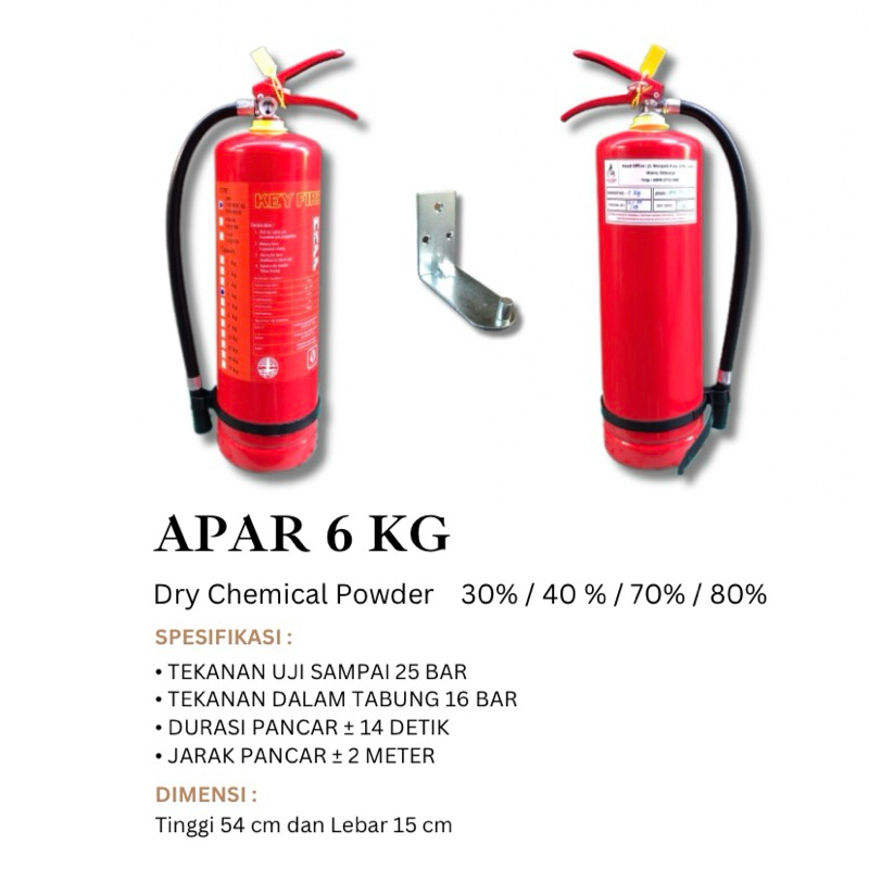 Jual APAR 6KG / ABC Powder / Set Komplit | Shopee Indonesia