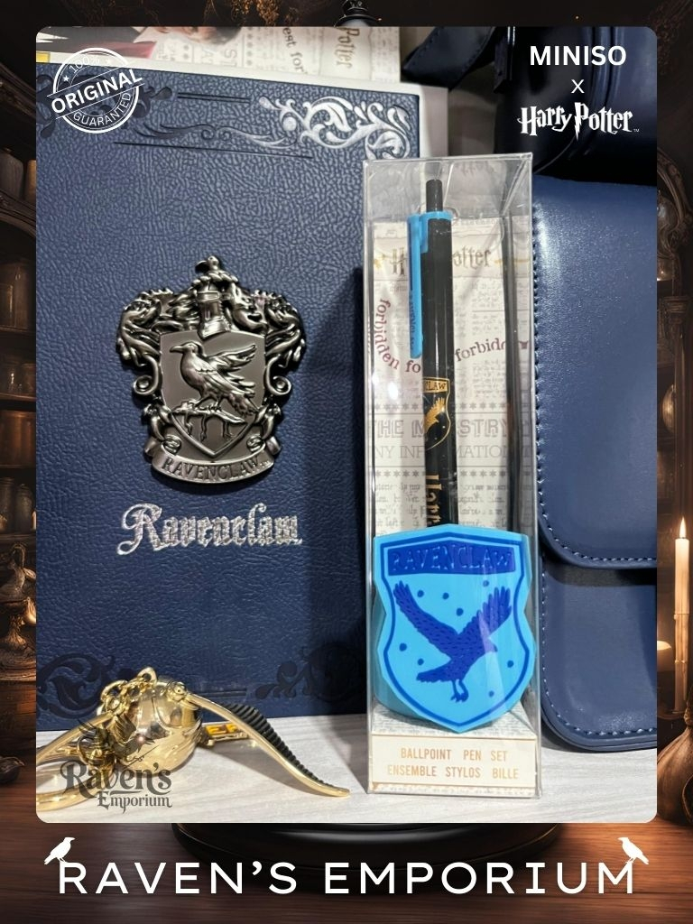 Jual MINISO x Harry Potter Ravenclaw Ballpoint Pen 1.0 mm Black Pen ...