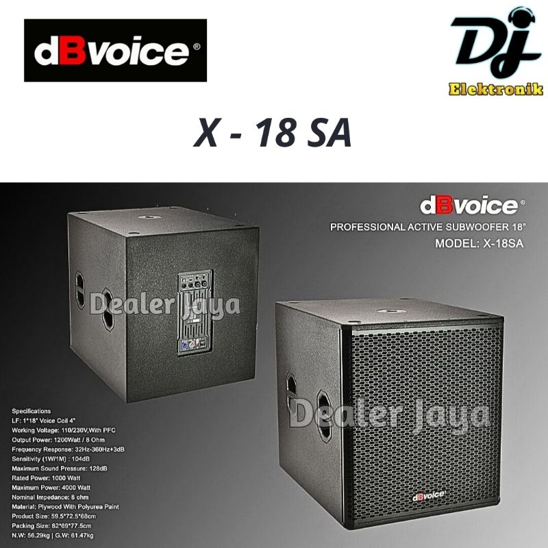 Jual Speaker Subwoofer DB Voice X 18 SA / X18 SA / X 18SA - 18 inch Aktif (dBVoice) | Shopee ...