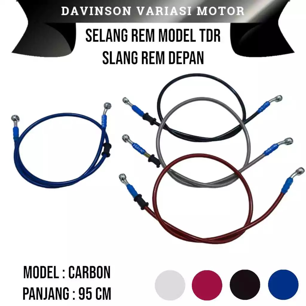 Jual Selang Rem Depan Model TDR Full Carbon 95cm Universal // new ...