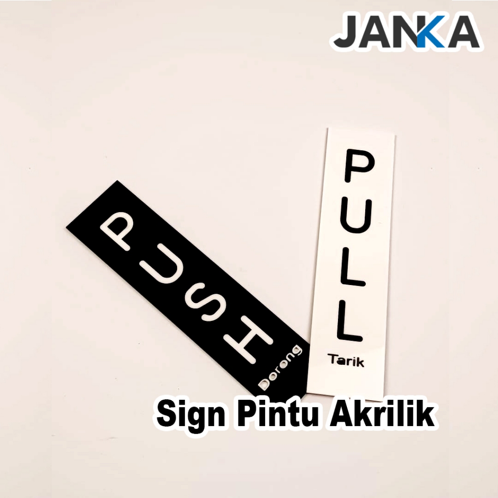 Jual JANKA Papan Tanda Pintu Tarik Dorong Akrilik Pull Push Acrylic ...