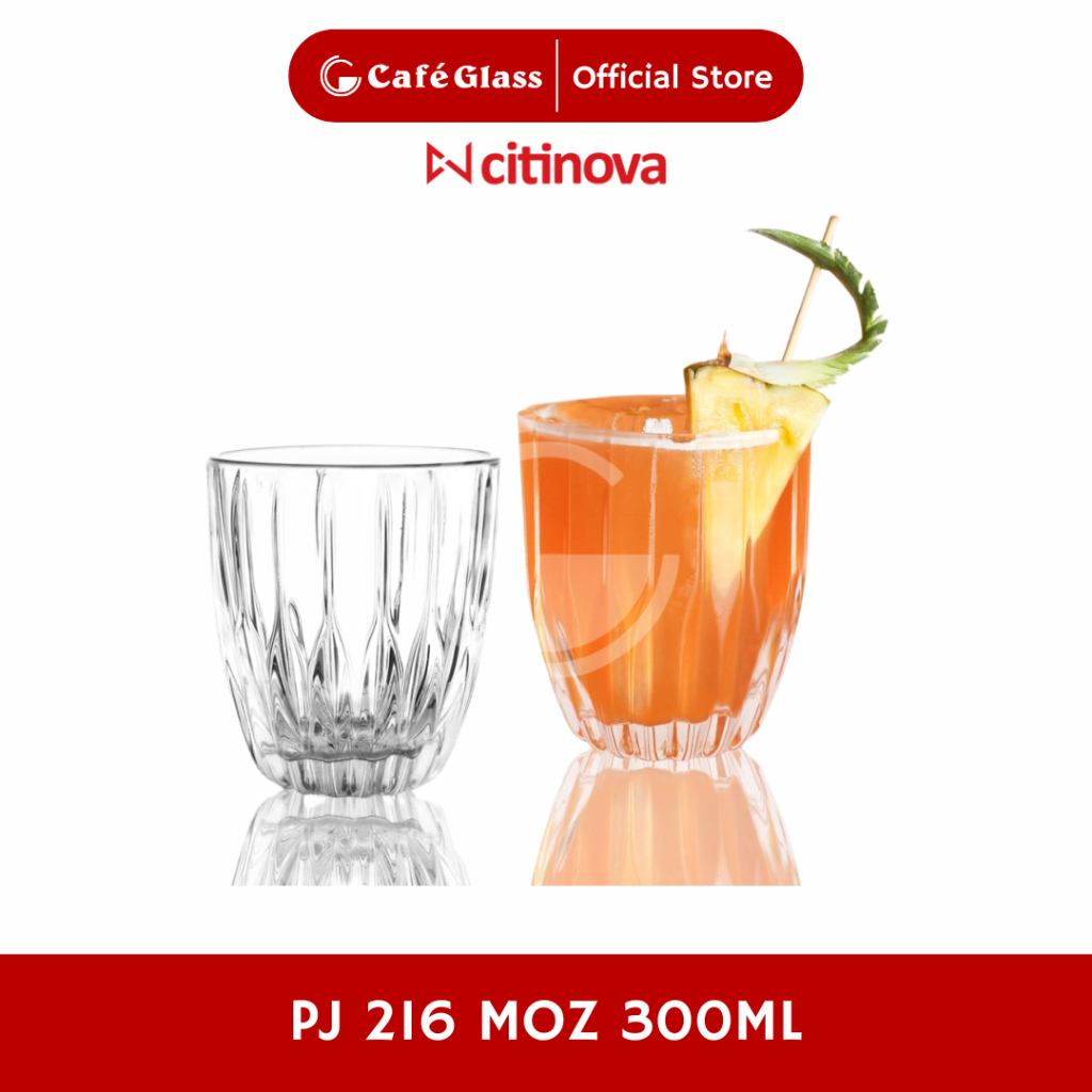 Jual GELAS KACA MINUM RINGGIK ISI 6 PCS - MOZ CITINOVA 300ML / SET GELAS KACA AESTHETIC UNTUK ...