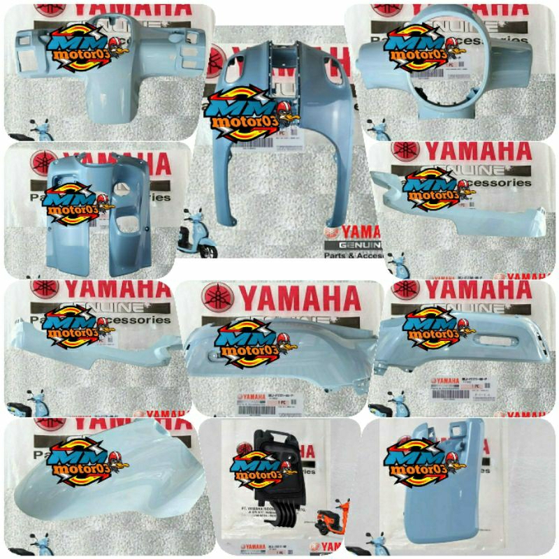 Jual FULL BODY HALUS FAZZIO 125 BIRU DULL BLUE ORIGINAL YGP GENUINE ...