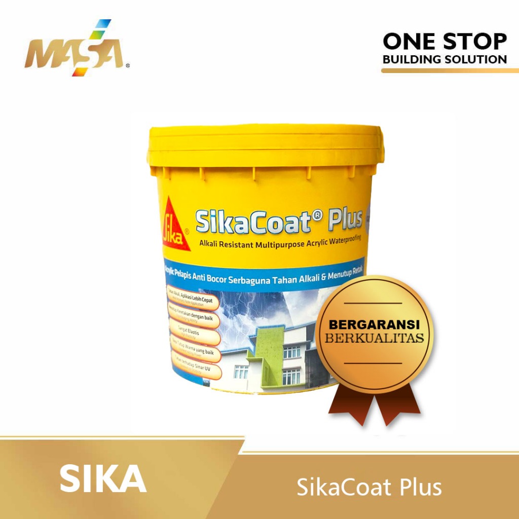 Jual CAT WATERPROOFING SIKA COAT PLUS KEMASAN 4 KG | Shopee Indonesia