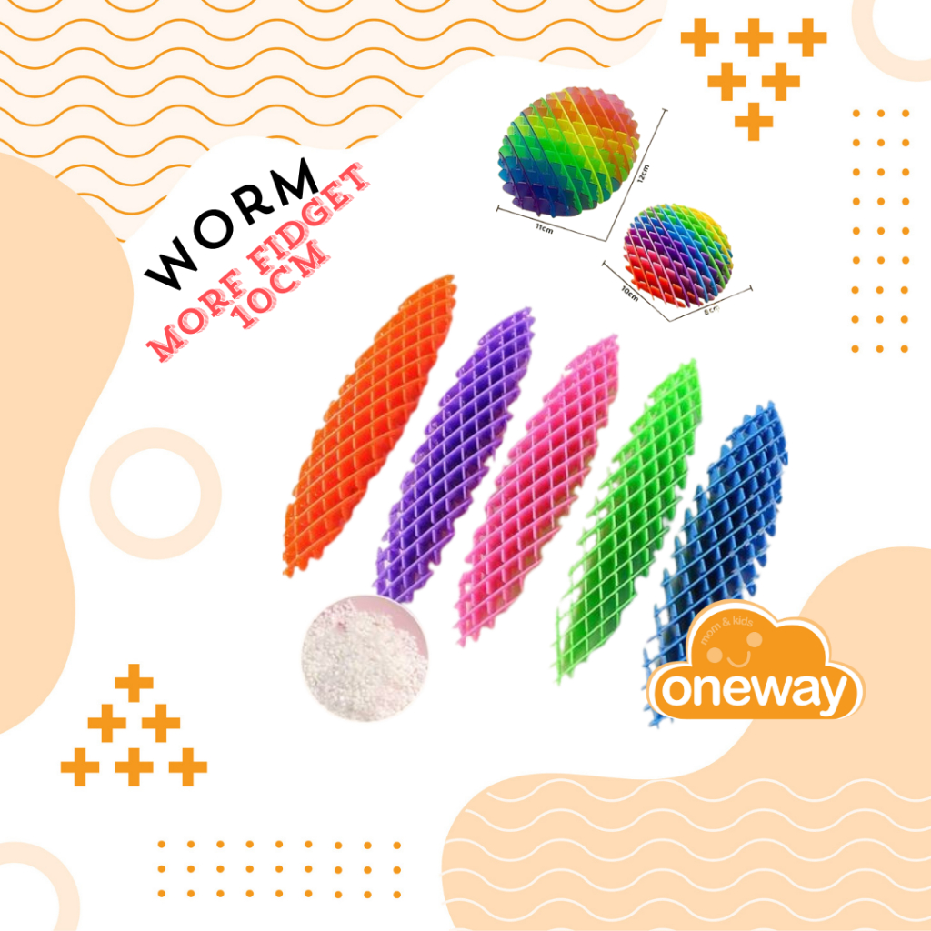 Jual Morf Worm Fidget Cacing Berubah Squeeze Stretch Elastis Bergerak ...