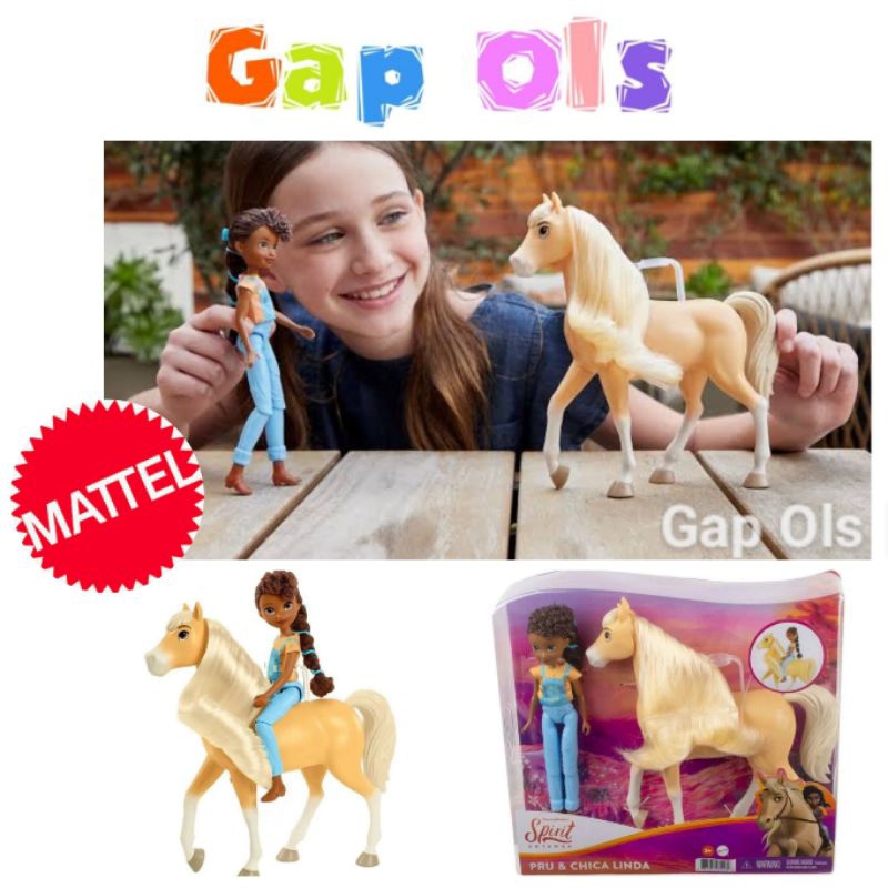 Jual Mattel Barbie Spirit Untamed Doll & Horse Pru and Chica Linda ...