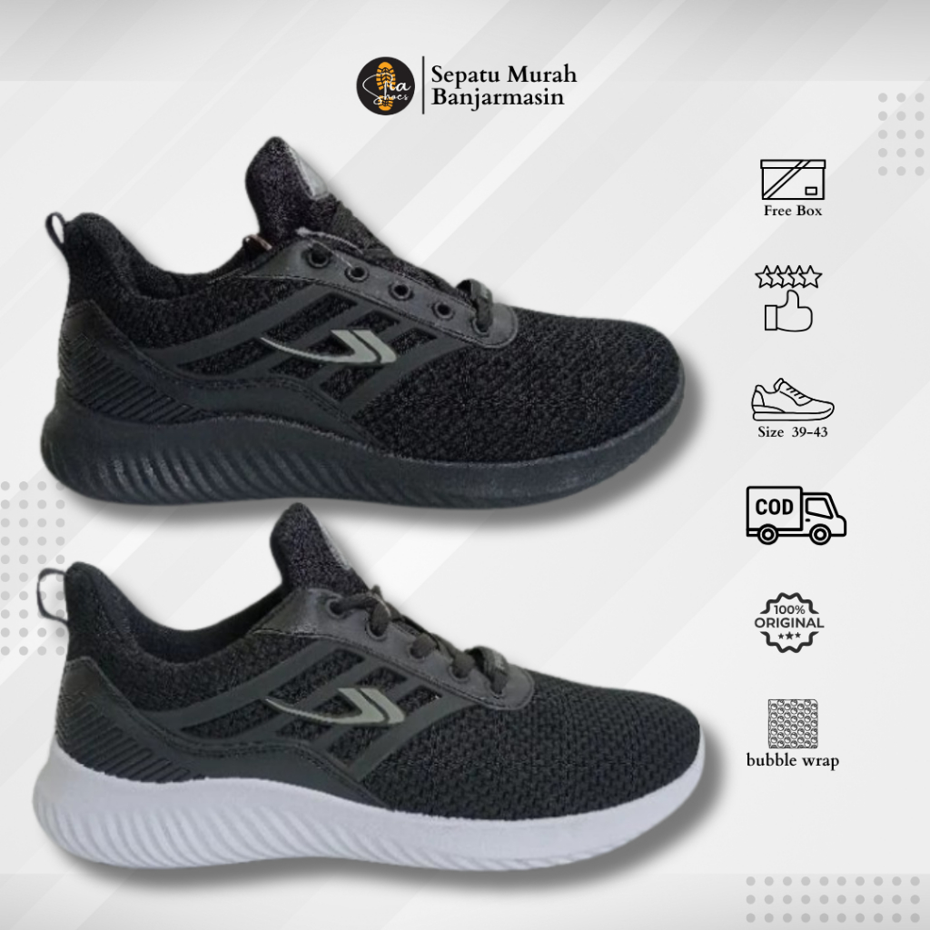 Jual SEPATU NEW ERA ATLANTA 01 I SEPATU SEKOLAH HITAM POLOS & HITAM PUTIH I Sneakers Lari ...