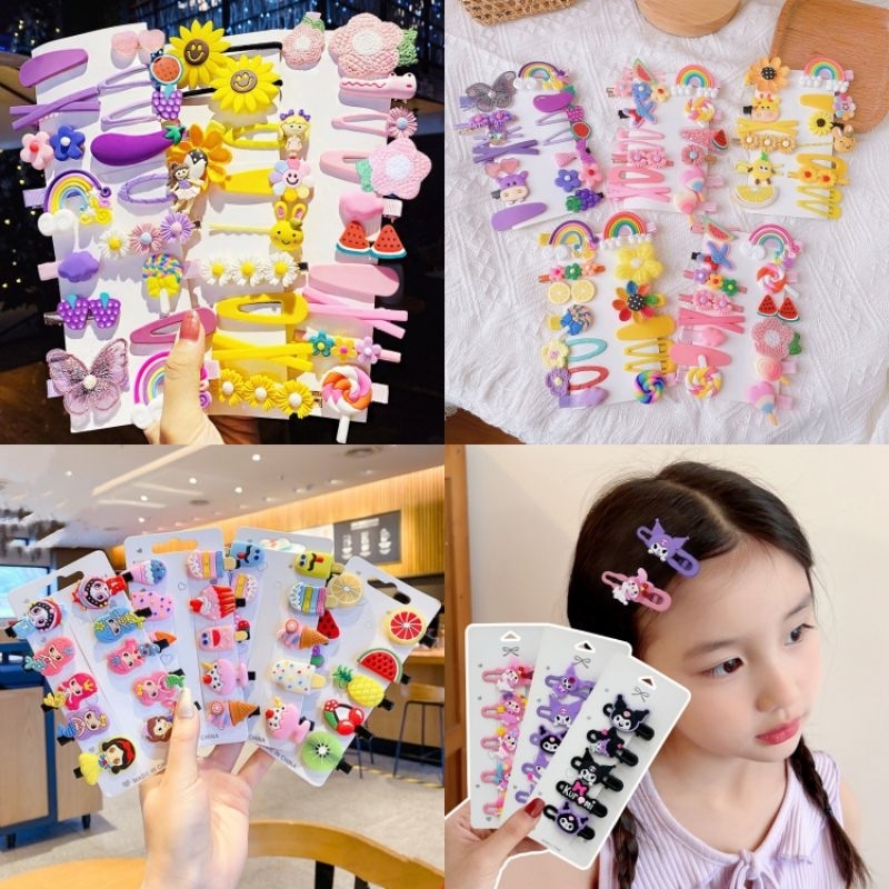 Jual Set Jepit Rambut Anak Motif Karakter Kartun Lucu | Shopee Indonesia