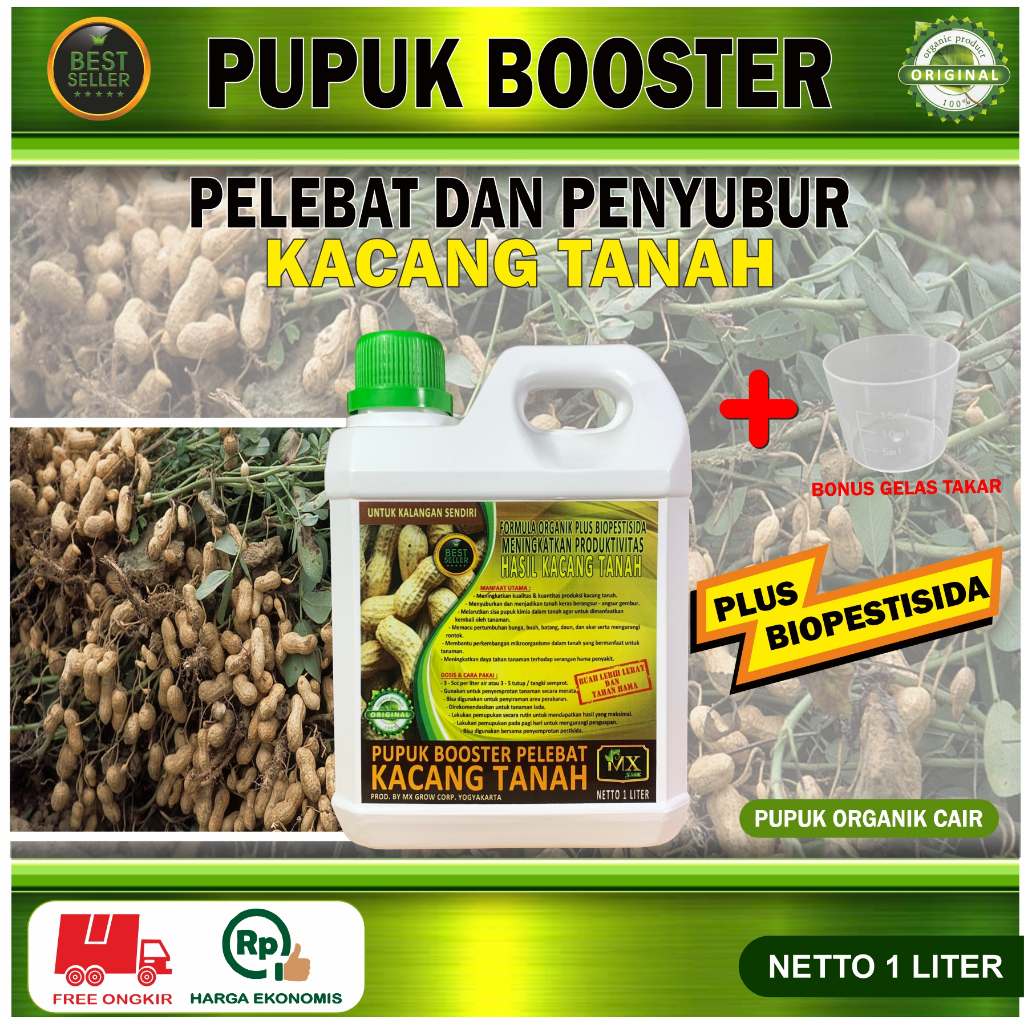 Jual Pupuk Organik Cair KACANG TANAH , POC Pelebat, Penyubur, Perangsang KACANG TANAH 1 Liter ...