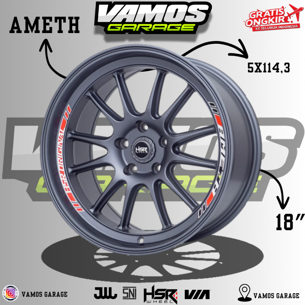 Jual VELG MOBIL RACING MODEL VENOM RING 18 HSR AMETH PELEK MOBIL MURAH UNTUK INNOVA HRV BRV ...
